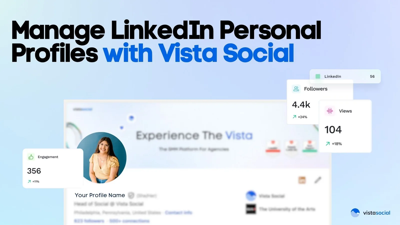 Manage LinkedIn Personal Profiles with Vista Social