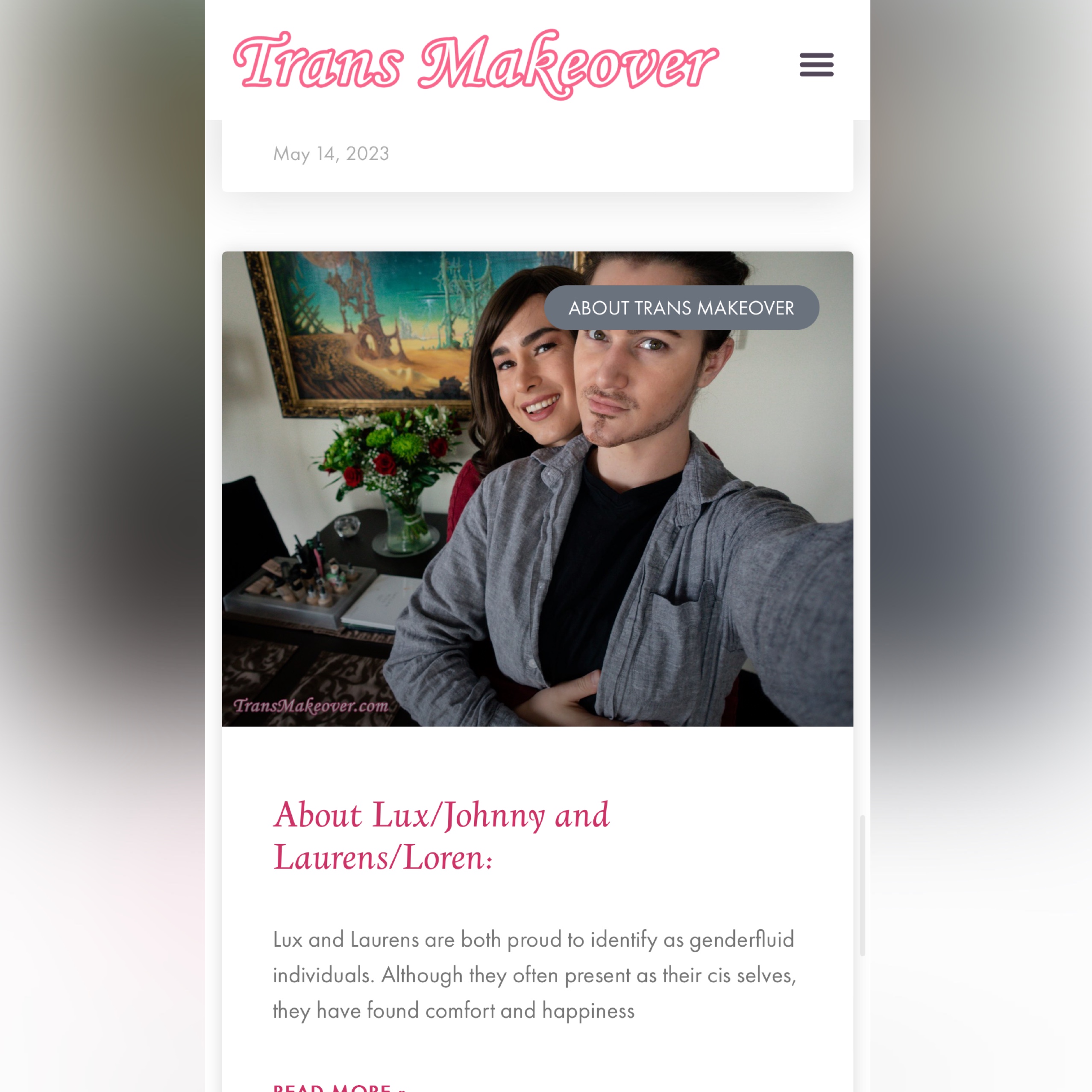 About Lux/Johnny & Laurens/Loren : r/TransMakeover